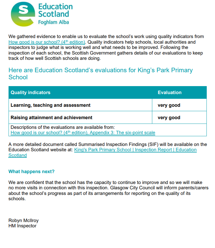 King's Park Primary School – 44 Kingsbridge Drive, Glasgow, G44 4JS ...