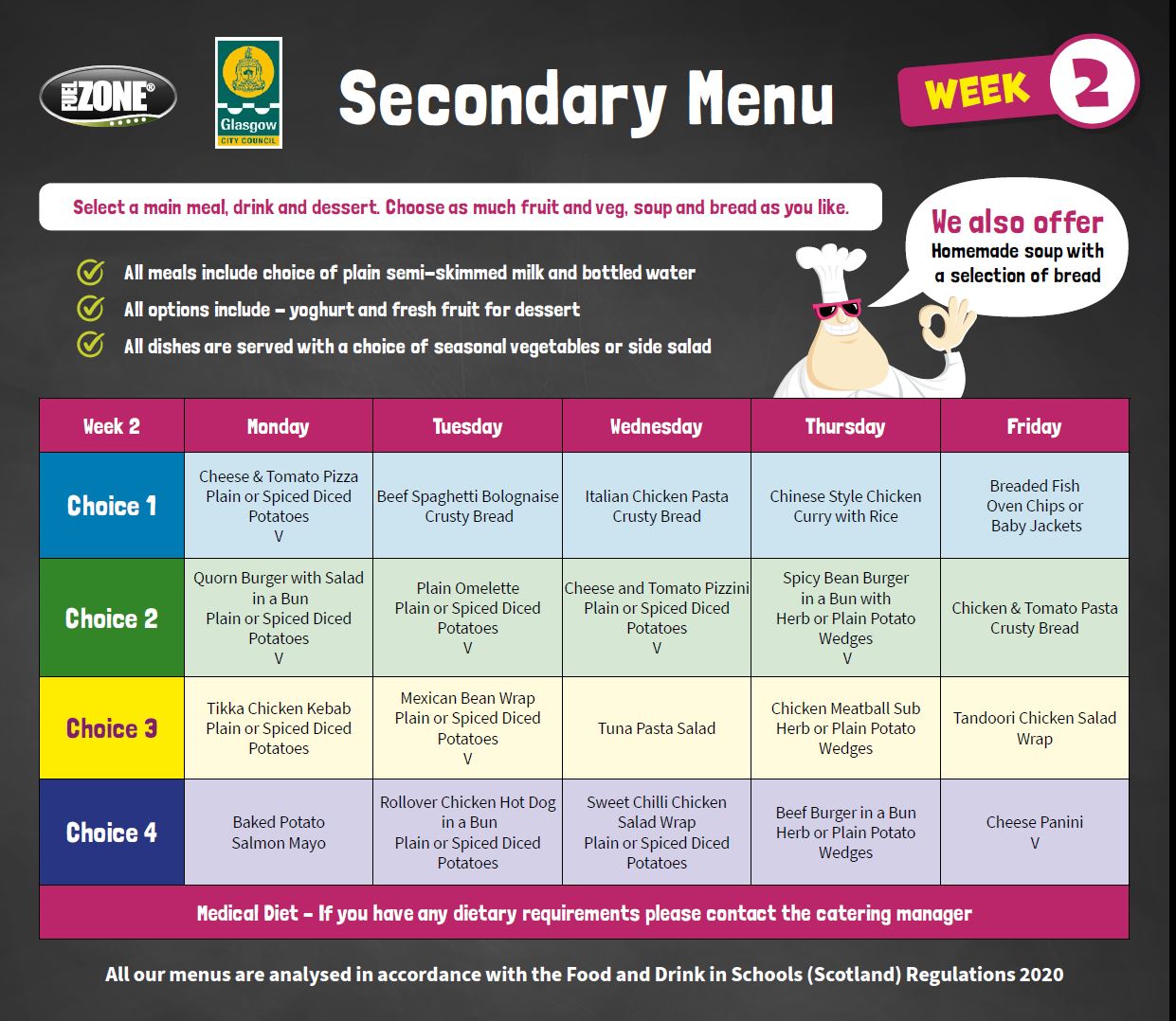 Canteen Menu – Lochend Community High School