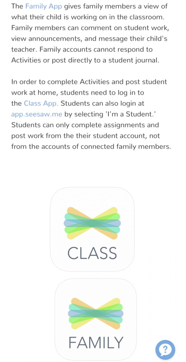 The purpose of Seesaw Family App | Our Lady of the Rosary