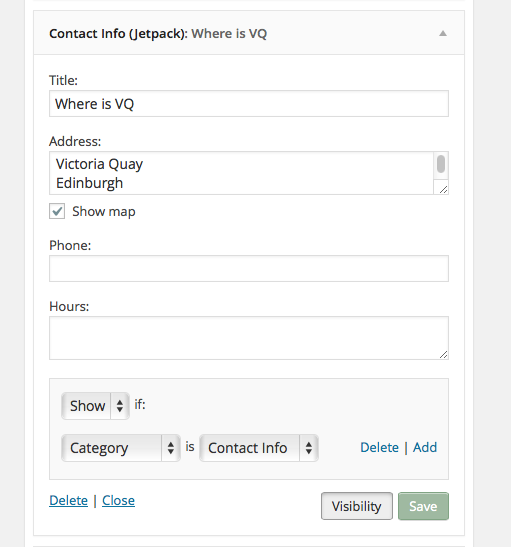 Widget Visibility – Jetpack