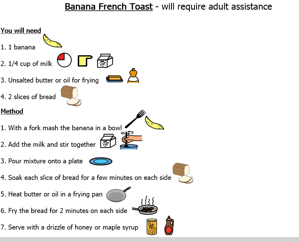 Communication for All: Recipe Ideas