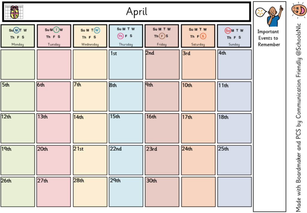 Calendar examples
