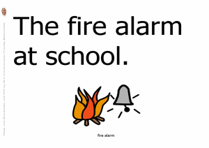 fire drill visual for class | Communication Friendly Environments