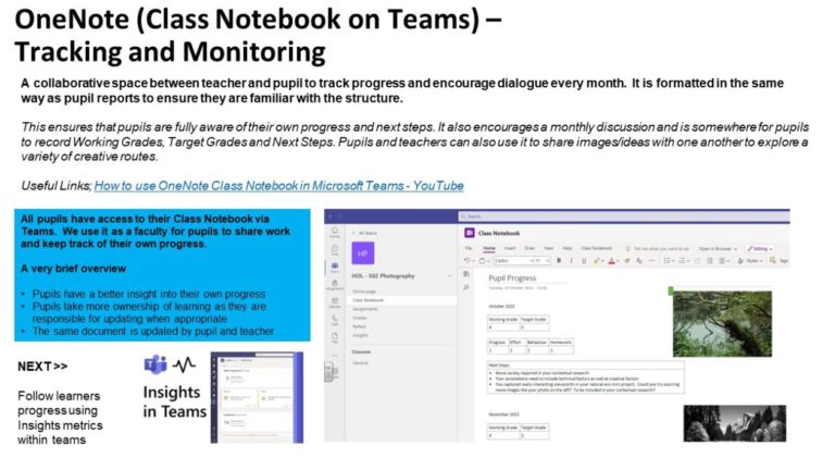 OneNote (Class Notebook on Teams) – Tracking and Monitoring – DigiLearn