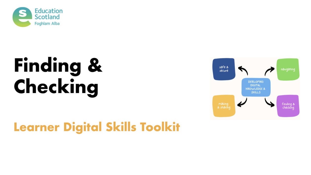 Finding and checking – learner digital skills toolkit – DigiLearn