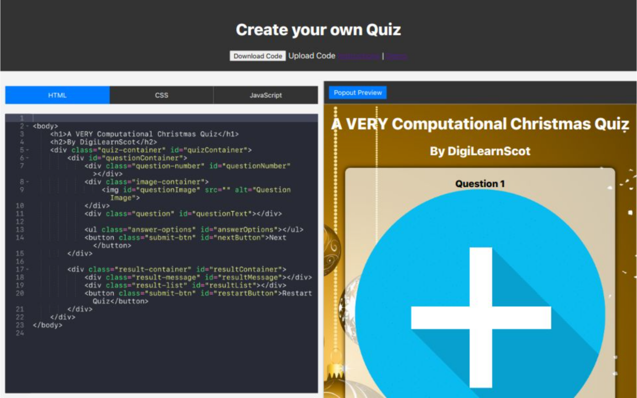 Code your own computational quiz – DigiLearn