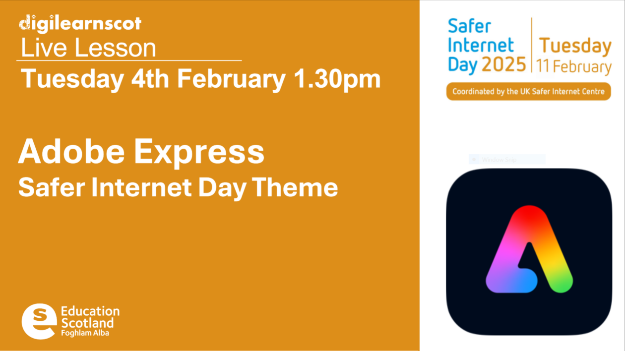 Adobe Express Live Lesson – Safer Internet Day Theme – DigiLearn