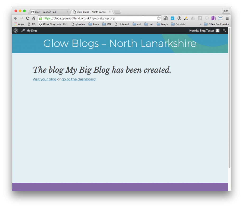 Creating a blog | Glow Blog Help
