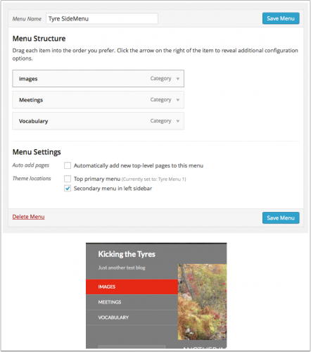 Menus | Glow Blog Help