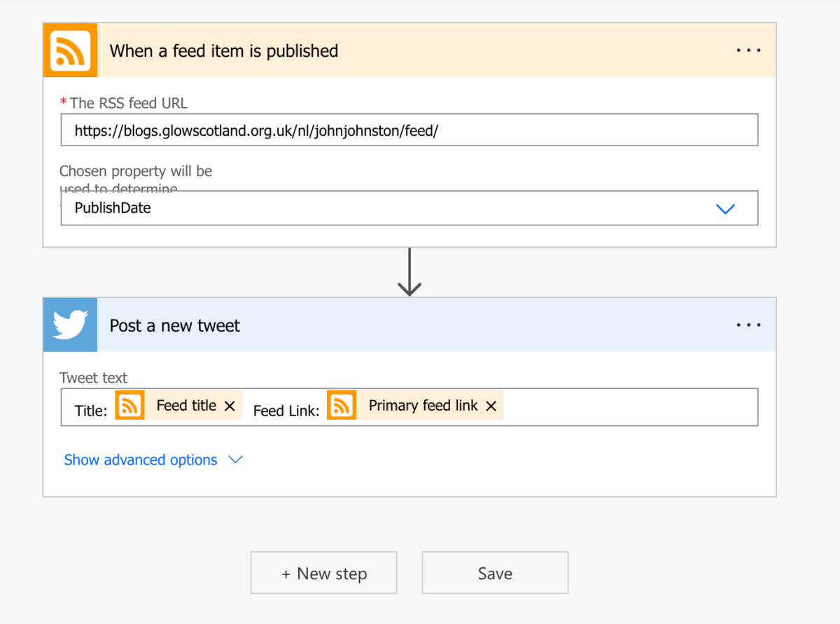 Auto Post to Twitter or Facebook | Glow Blog Help