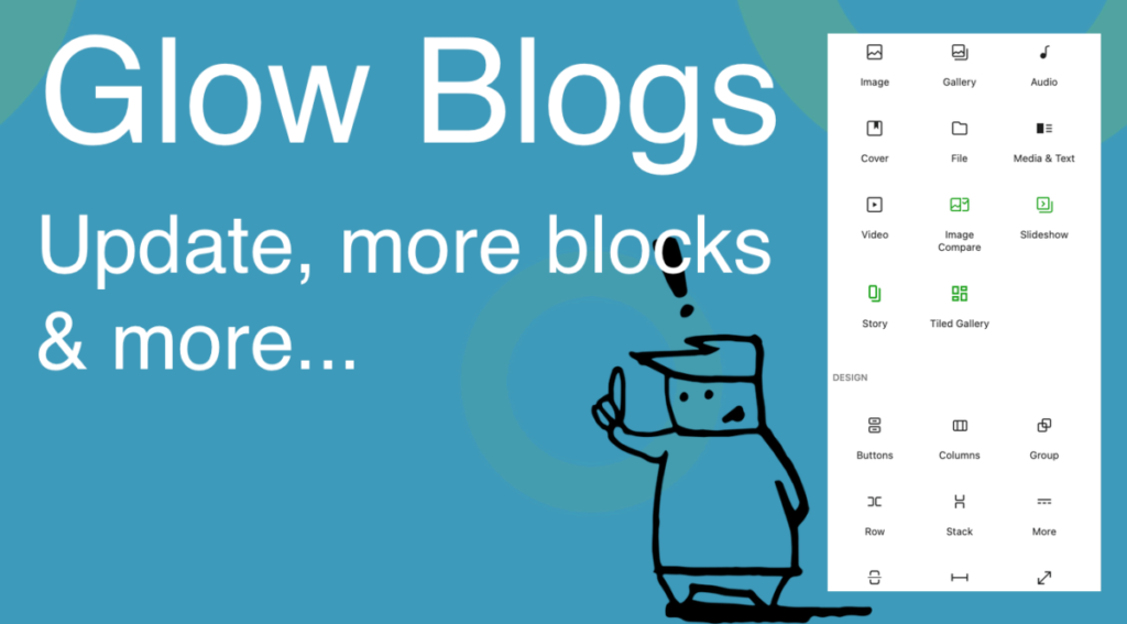 Glow Blogs Update: More Blocks & More | Glow Blog Help