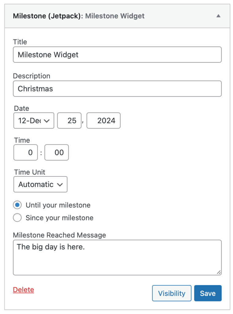 Milestone Widget | Glow Blog Help