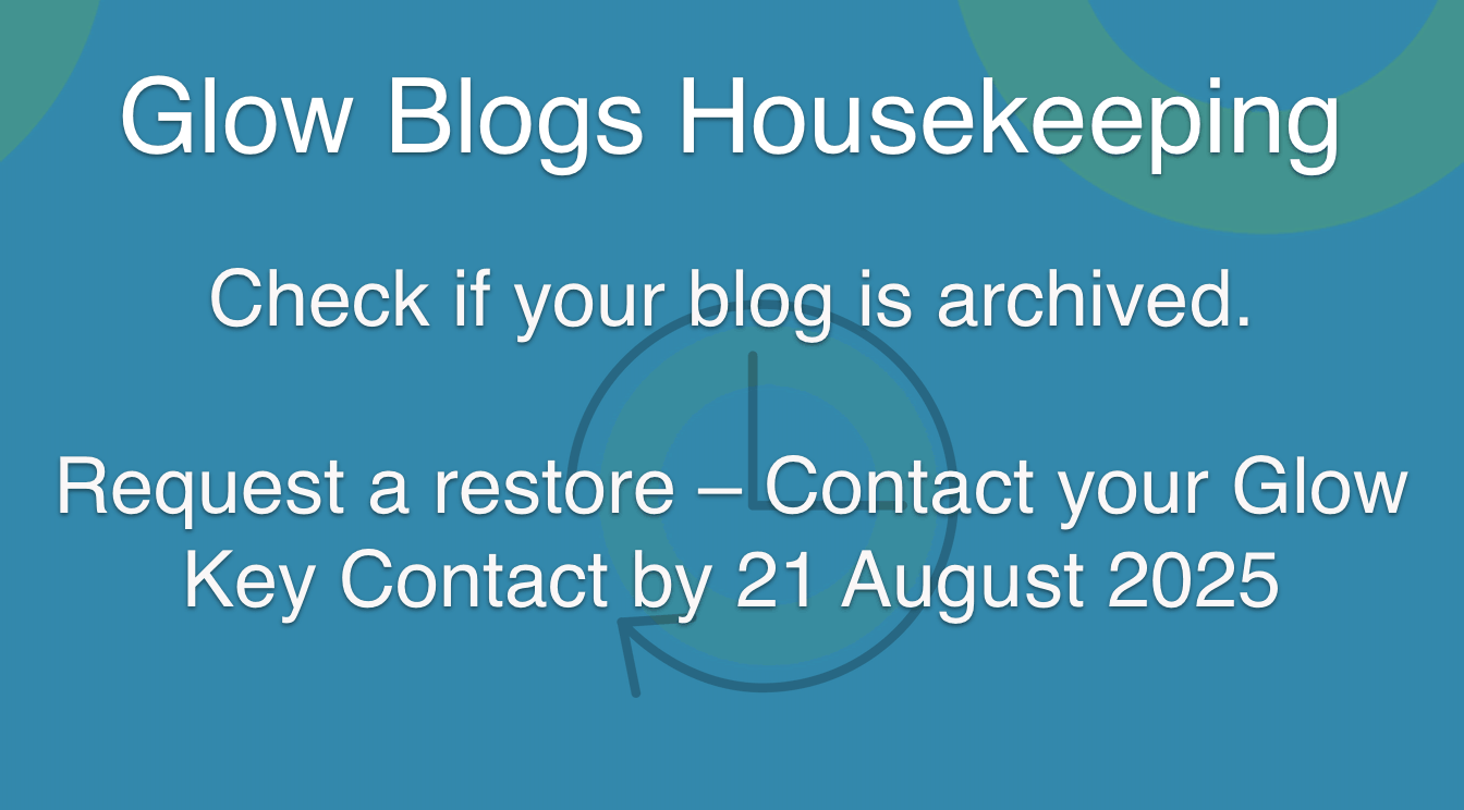 Glow Blogs Housekeeping 5 | Glow Blog Help