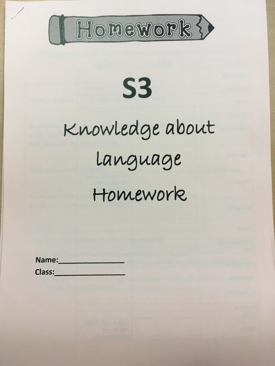 Homework | Hillhead High School English Department