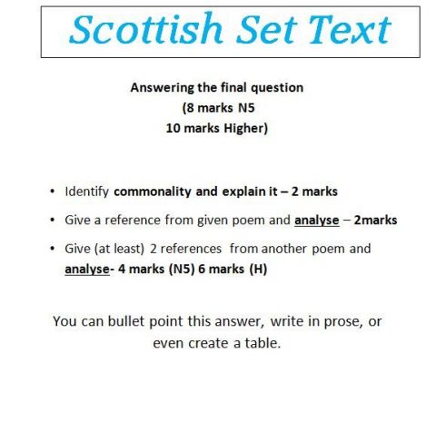 Scottish Set Text | Hillhead High School English Department