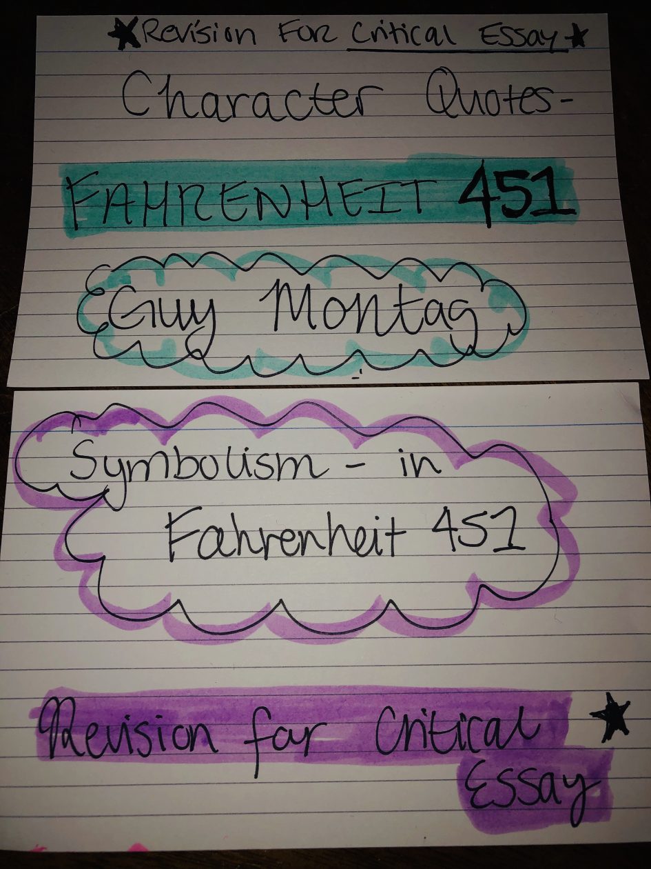 Flash cards for revision | Hillhead High School English Department