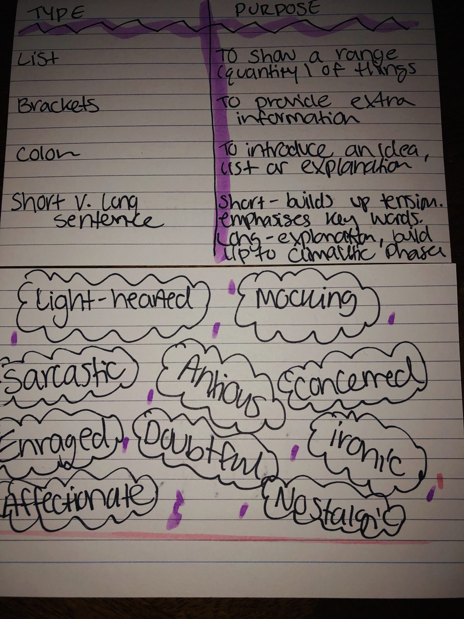 Flash cards for revision | Hillhead High School English Department