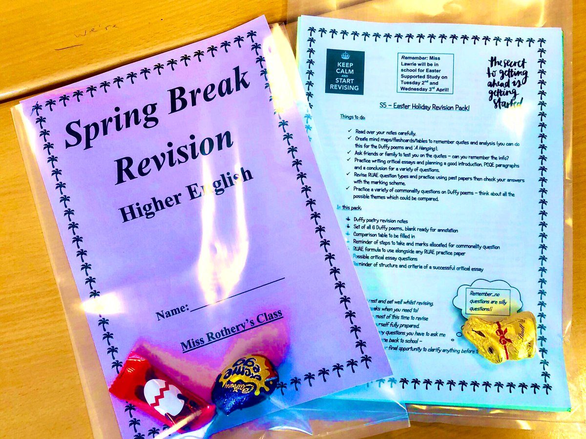 Study Packs! | Hillhead High School English Department