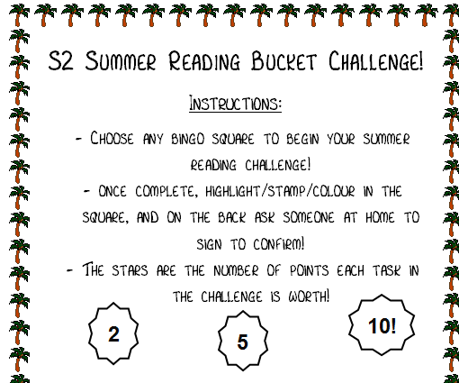 Summer Reading Challenge | Hillhead High School English Department