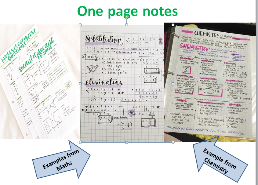 One page notes | Hillhead High School Study Skills