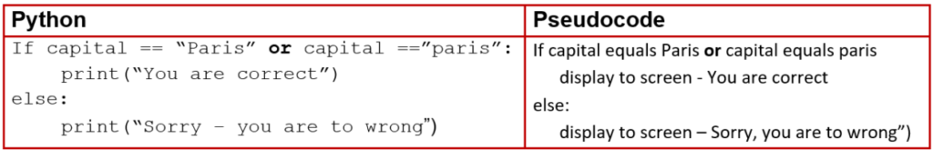 Conditional Statements | N5 Computing Science