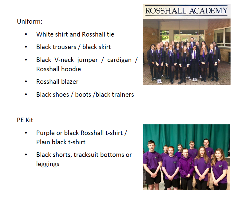 School Uniform 2022 – Rosshall Academy