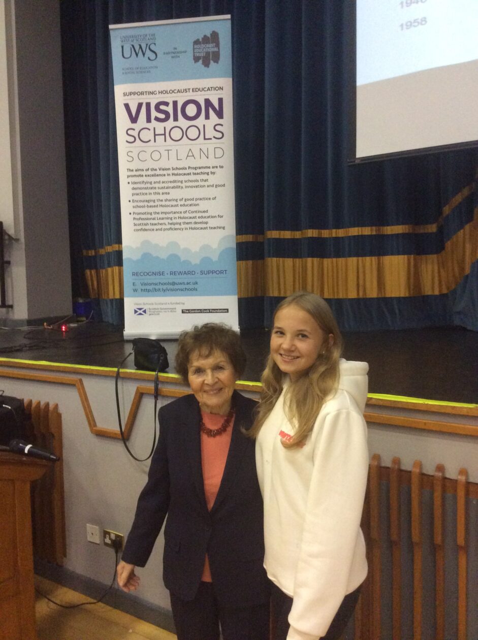 Holocaust Survivor Janine Webber BEM speaks to pupils and teachers in ...