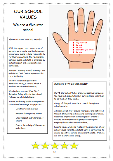 Our School Vision and Values | Moorfoot Primary School, Nursery Class ...