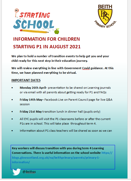 Early Years Class | Beith Primary