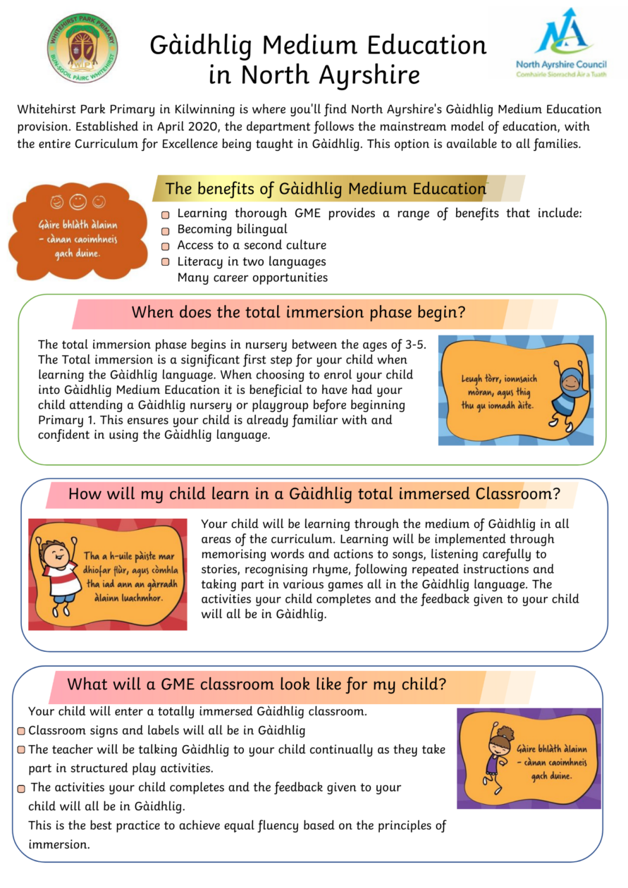 Gàidhlig Medium Education – North Ayrshire ...