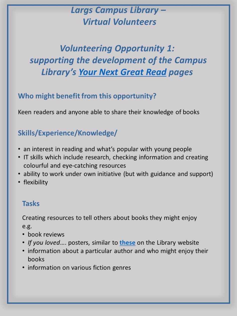 Largs Campus Library Learning Website