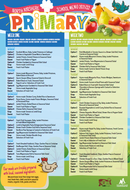 Lunches / Meals | Loudoun-Montgomery Primary and Early Years