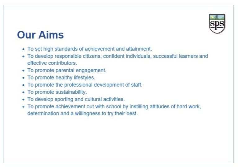 Vision, Values and Aims – Springside Primary School