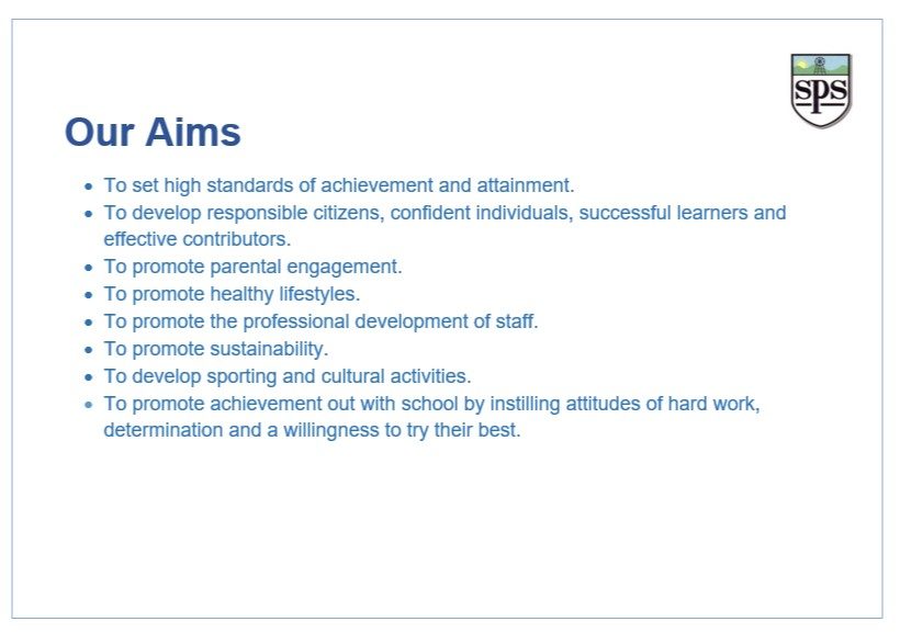 Vision, Values and Aims – Springside Primary School