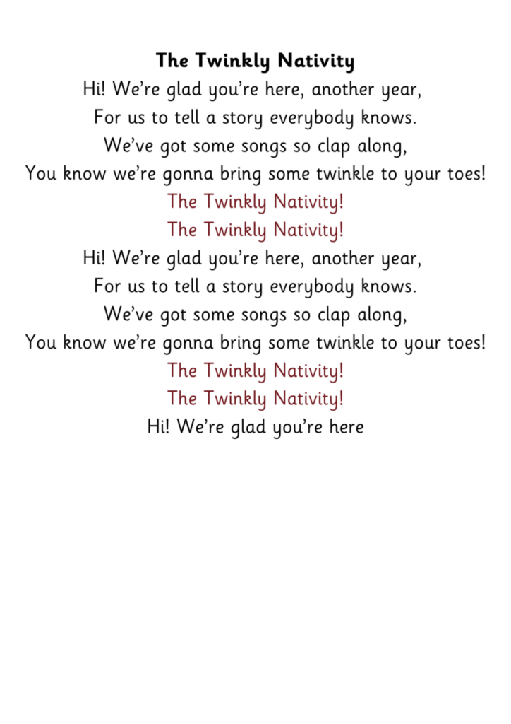 The Twinkly Nativity Audio Files | Lawmuir Primary School Website