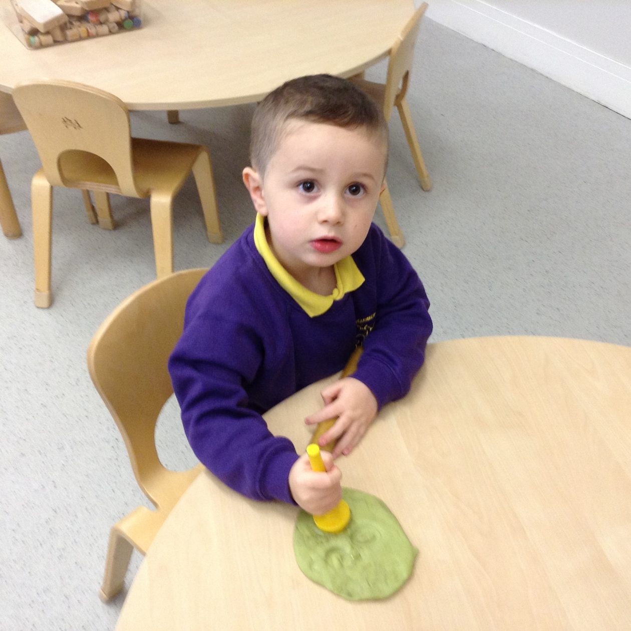We Have Been Using The Number Stampers To Print Numbers In The Playdough 