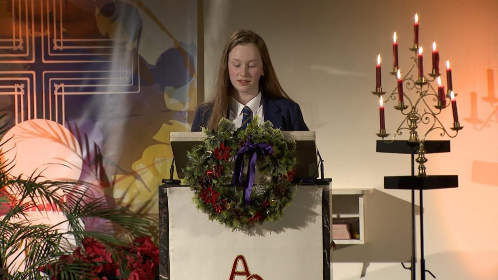 Eve Byrne and Ava Mackinnon Christmas Service