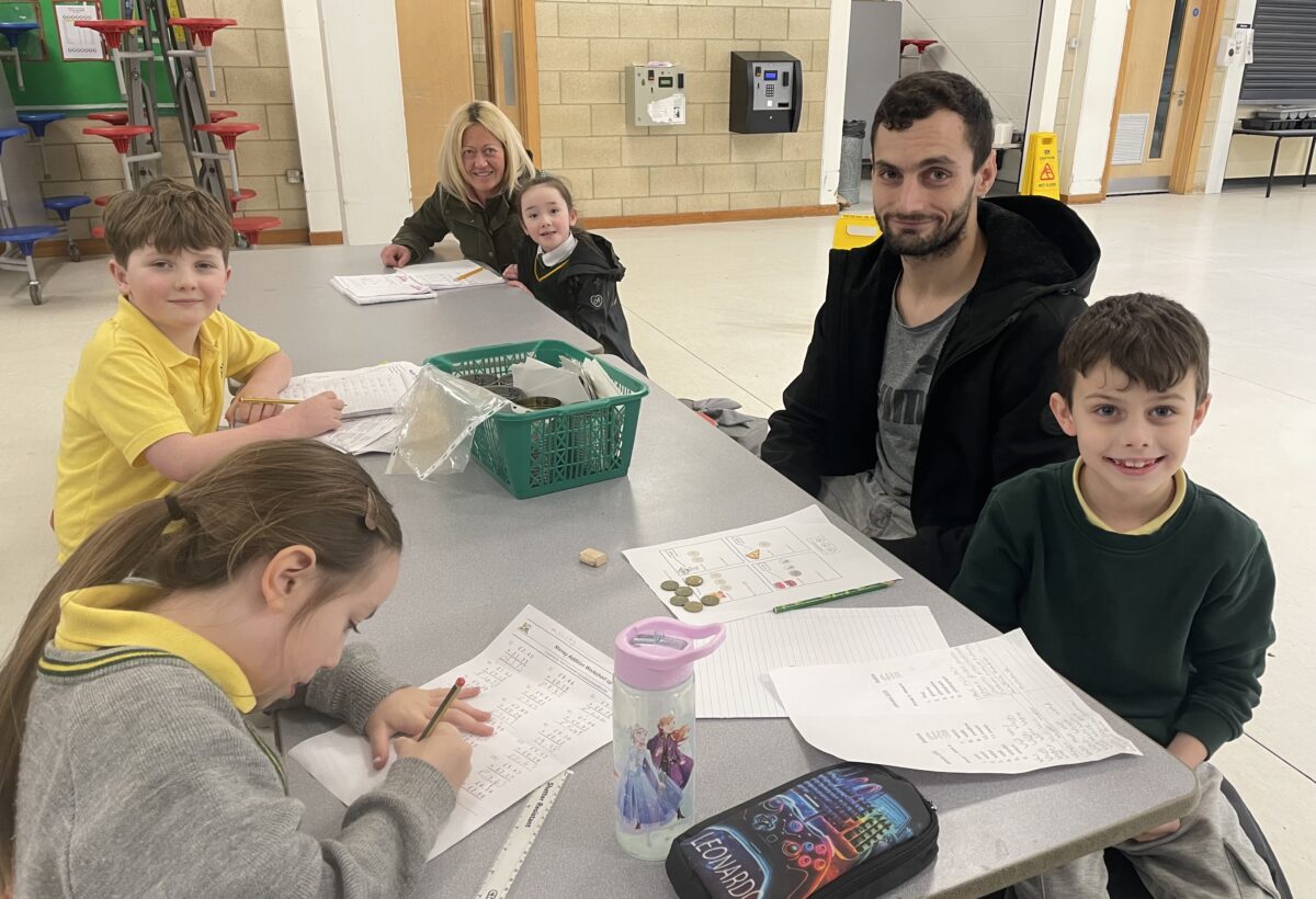 Pupils and parents enjoy learning together at homework club