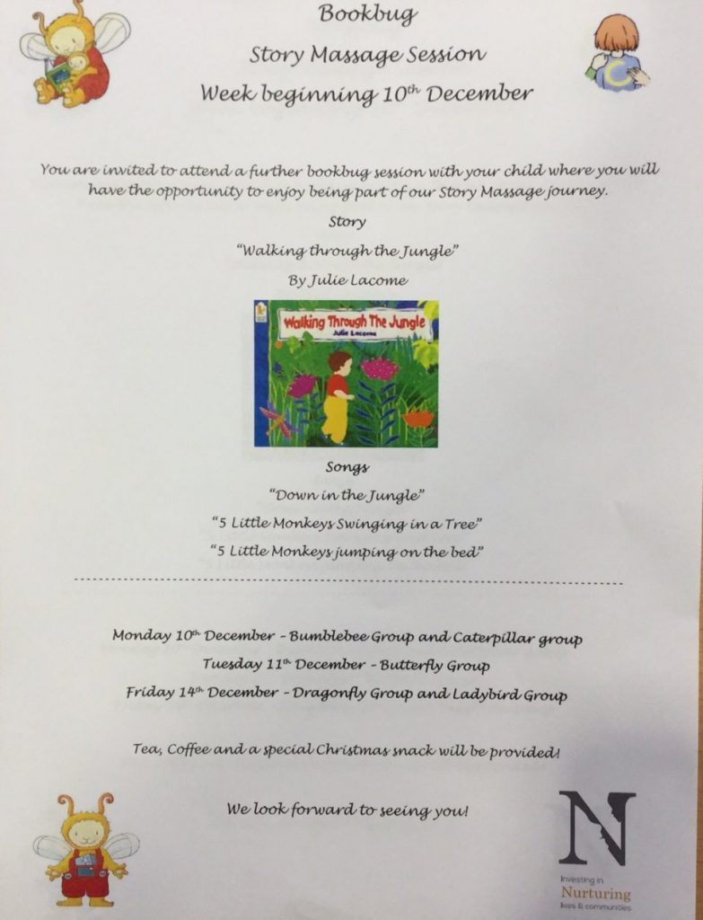 Bookbug Family sessions with Story Massage | Shotts Family Learning Centre