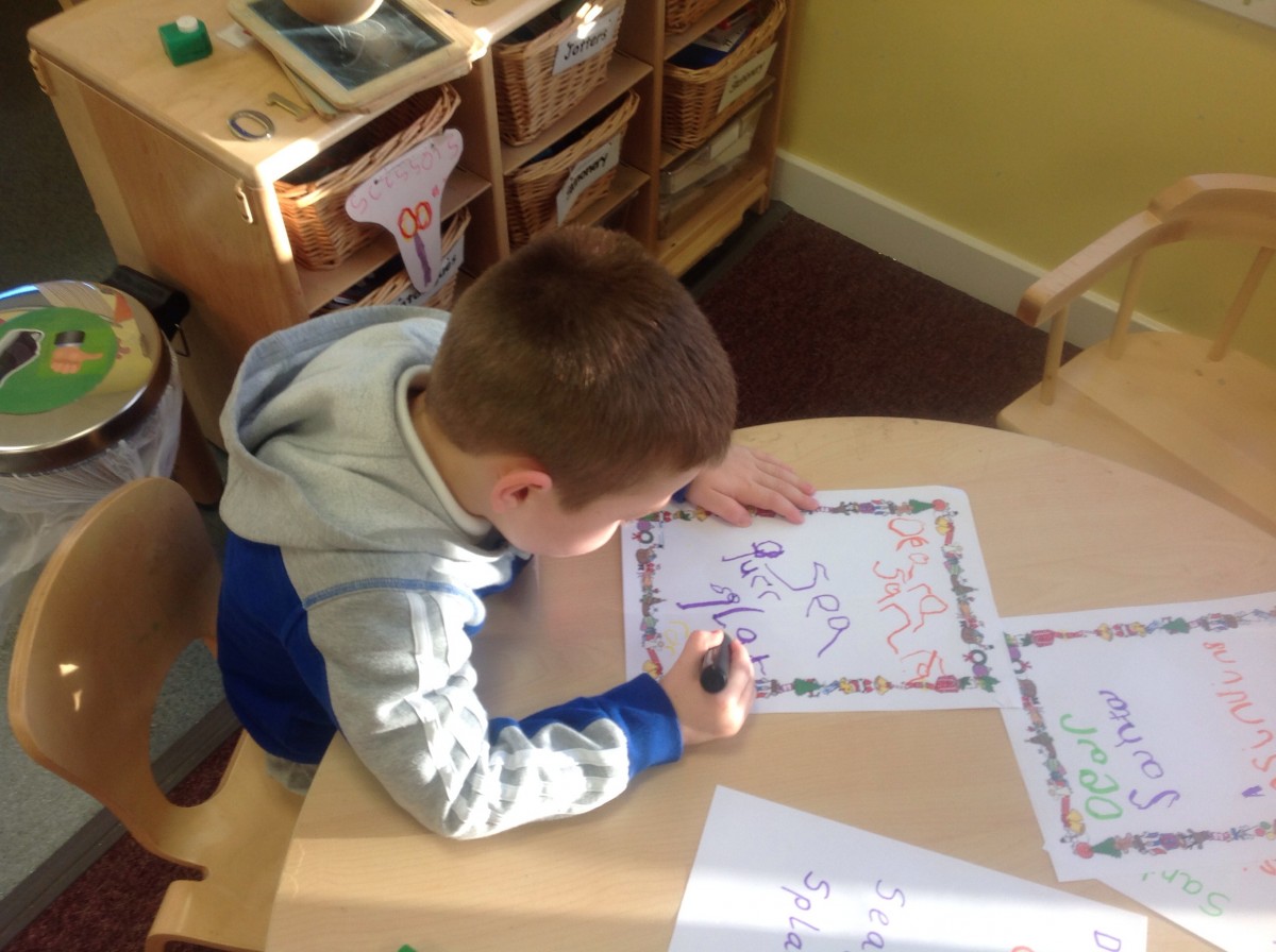 Investigating letters and practising writing skills
