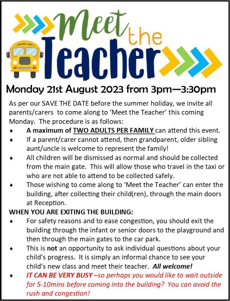 MEET THE TEACHER EVENT