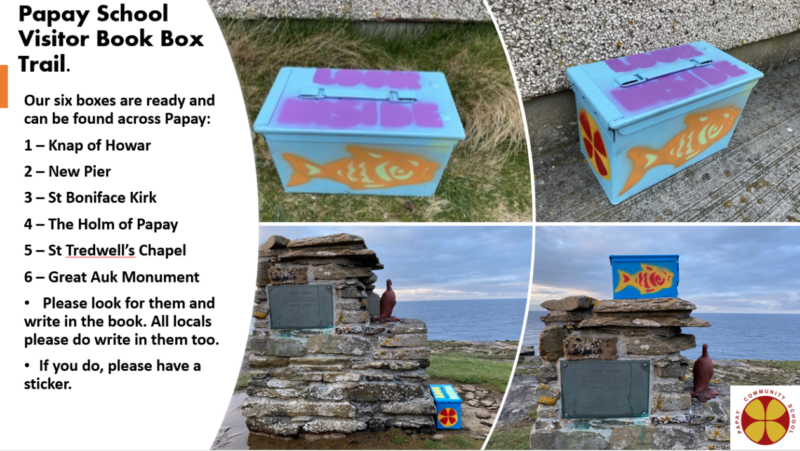 Papay Visitor Book Box Advert! – Papa Westray Community School