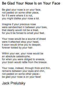 Poem – Nose | Cochrane Castle Primary School