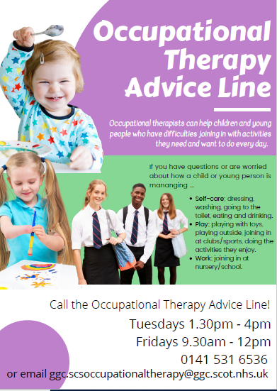 Occupational Therapy Advice Line | Riverbrae School