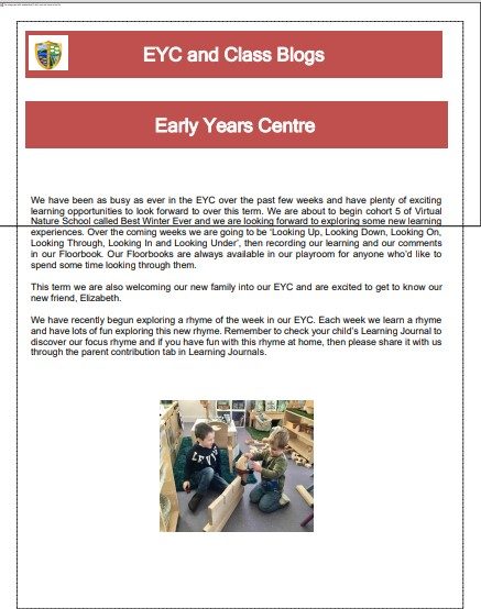 EYC and Class Blogs | Barrhill Primary and Early Years Centre