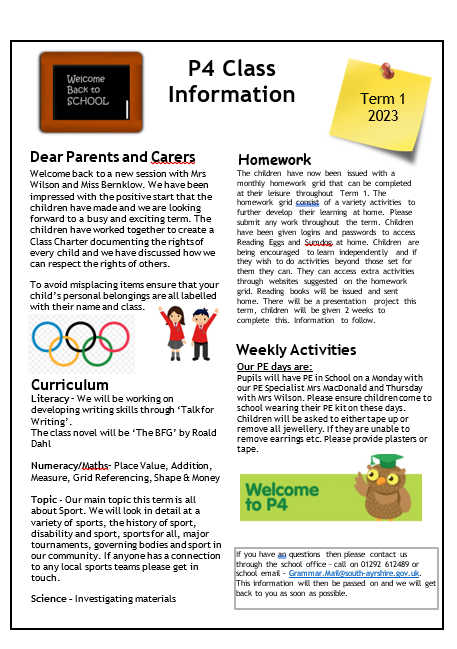 P4 Mrs. Wilson | Grammar Primary School & Early Years Centre