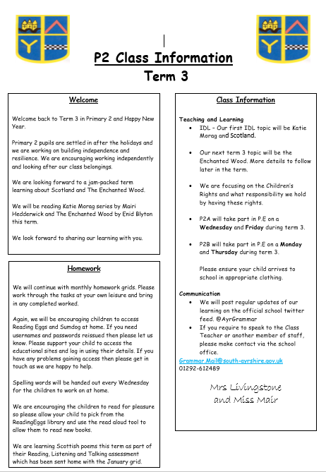 P2a-Miss Mair | Grammar Primary School & Early Years Centre