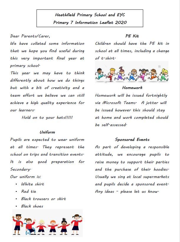 Primary 7 | Heathfield Primary & Early Years Centre