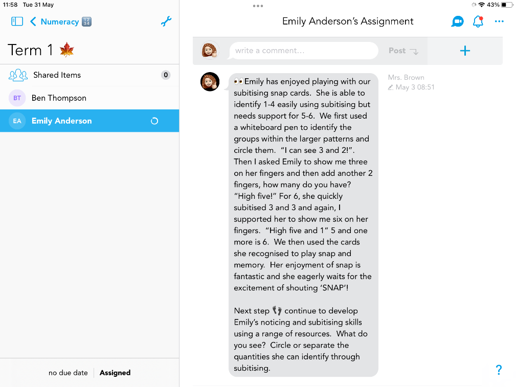 Showbie – Classes to create digital Learning Journals – Early Level Portal