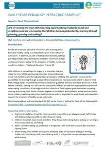 SEIC Early Level Pedagogy in Practice Pamphlet – ISSUE 5 – Food ...